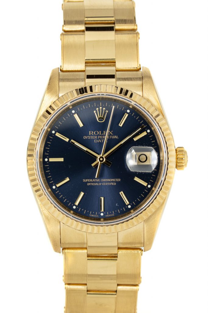 Rolex Date Ref. 15238 Blue dial | Amsterdam Watch Company