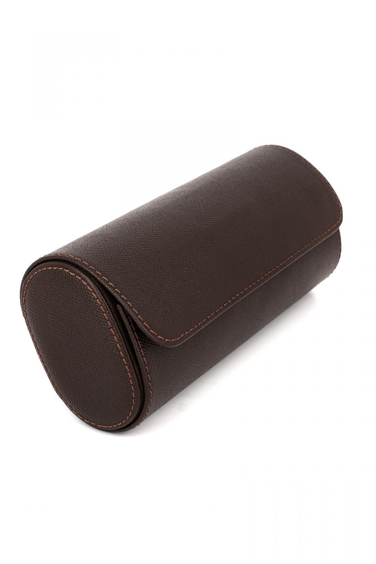 Bosphorus Watch Roll Saffiano Leather Brown | Amsterdam Watch Company