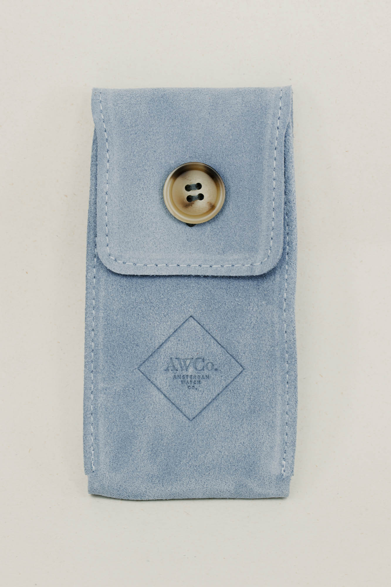 Watch Pouch Suede Leather Light Blue | Amsterdam Watch Company