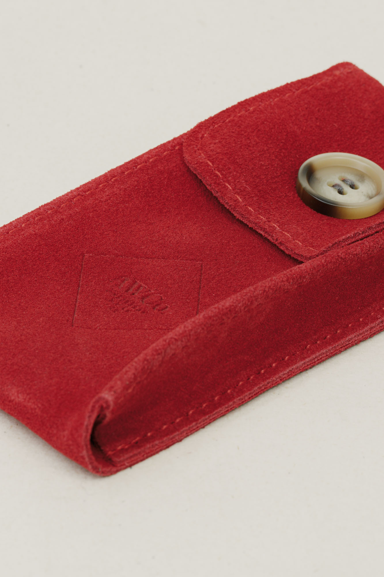 Watch Pouch Suede Leather Red | Amsterdam Watch Company